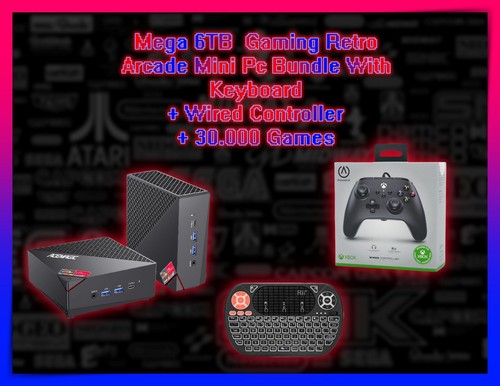 Retro Arcade Console Win10 6TB SSD 32gb Ram +30.000 Games Hand Picked ...