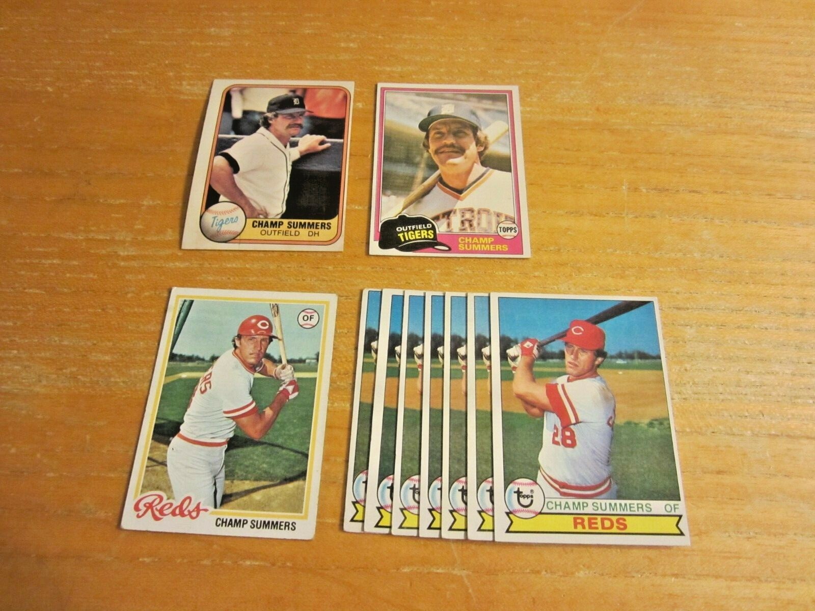 Champ Summers Lot of 10 Trading Cards MLB Baseball Cincinnati Reds ...