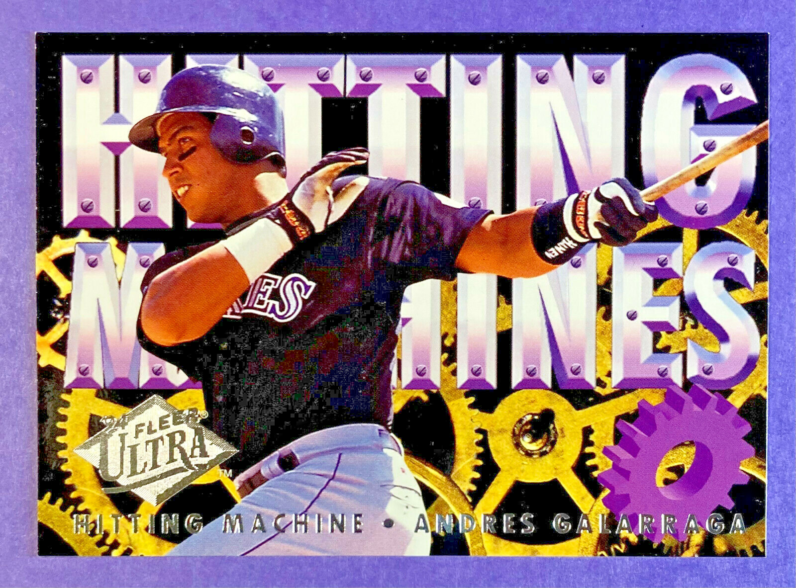 1994 Ultra 'Hitting Machines' Andres Galarraga #4 Colorado Rockies (5x ...
