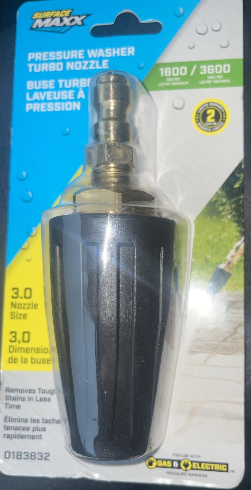 Surface Maxx Turbo Nozzle 0183832 3600 PSI Pressure Washer Nozzle ...