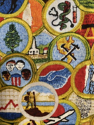 Boy Scout Cotton Quilt Fabric Badge Patch America BSA Uniform BTHY ...