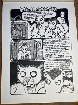 MARK BODE ORIGINAL ART PAGE FROM MIAMI MICE 1984 - “PIE IN DER SKY ...