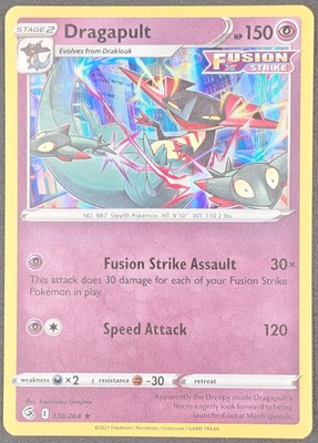 Pokemon Karte Katapuldra 130/264 Holo Rare - Dragapult Fusionsangriff ...