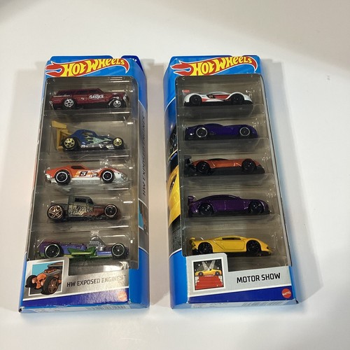 Lot Pack Set of 5 Hot Wheels - Motor Show & Exposed Engines | eBay
