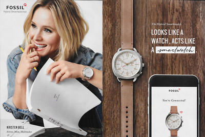 2 pg Kristen Bell Fossil Watch Ad/Clipping | eBay