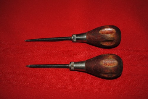 Two Vintage Scratch Awls"Craftsman 9-3548 " With Wood Handle | eBay