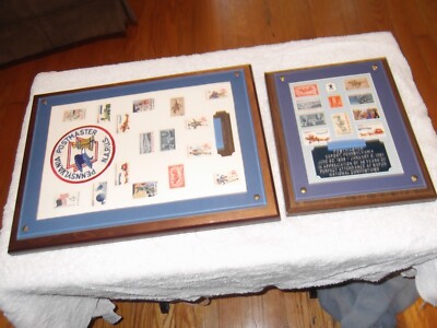 2 Stamps Postmaster Award Plaque Postal Service napus display mail | eBay