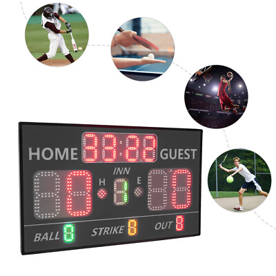 LED Scoreboard for Baseball Games, Portable Electronic Digital ...
