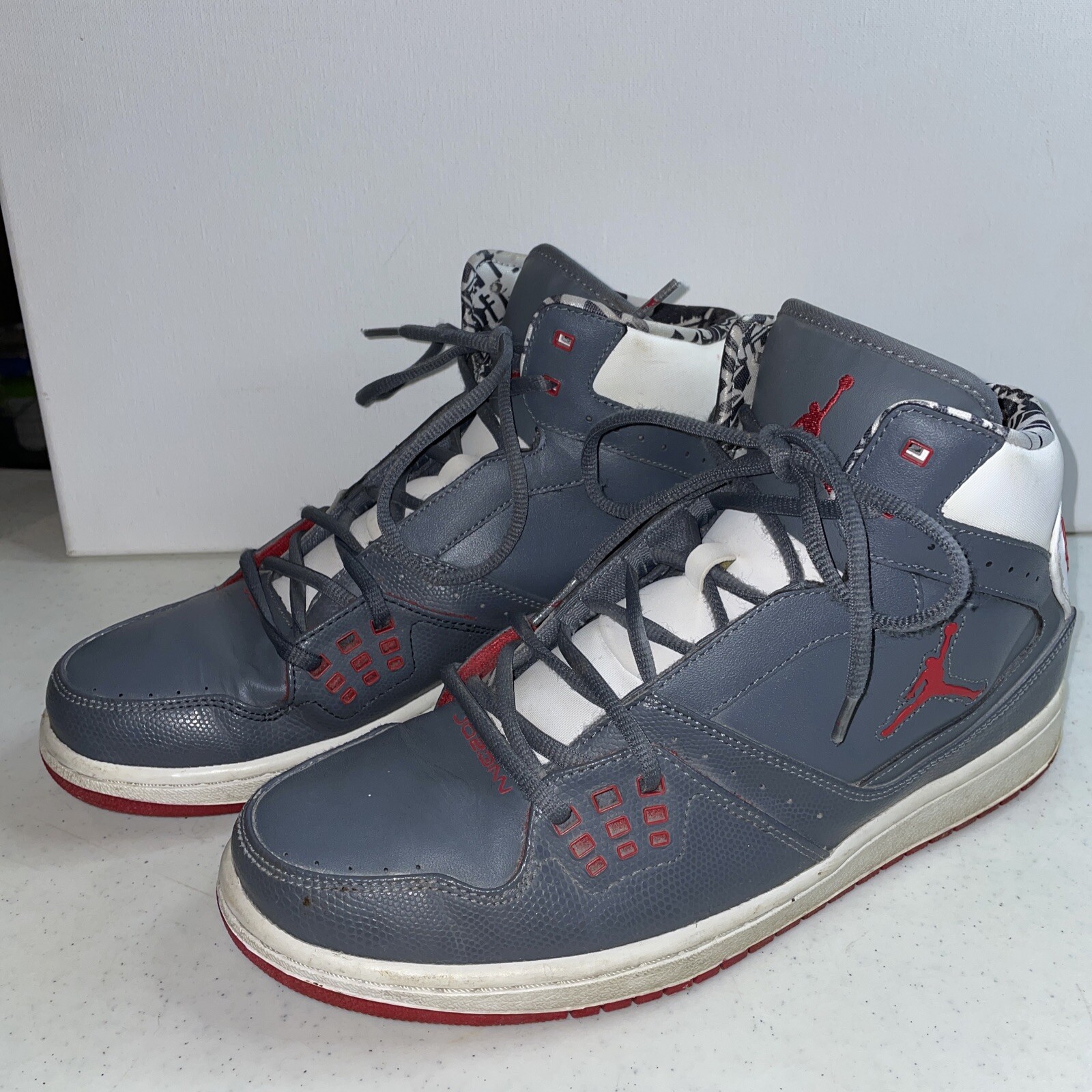 Nike Air Jordan 1 Flight Basketball Sneakers 23 Gray … - Gem