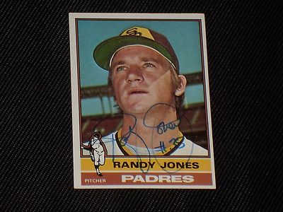 RANDY JONES 1976 TOPPS SIGNED AUTOGRAPHED CARD #310 SAN DIEGO PADRES | eBay