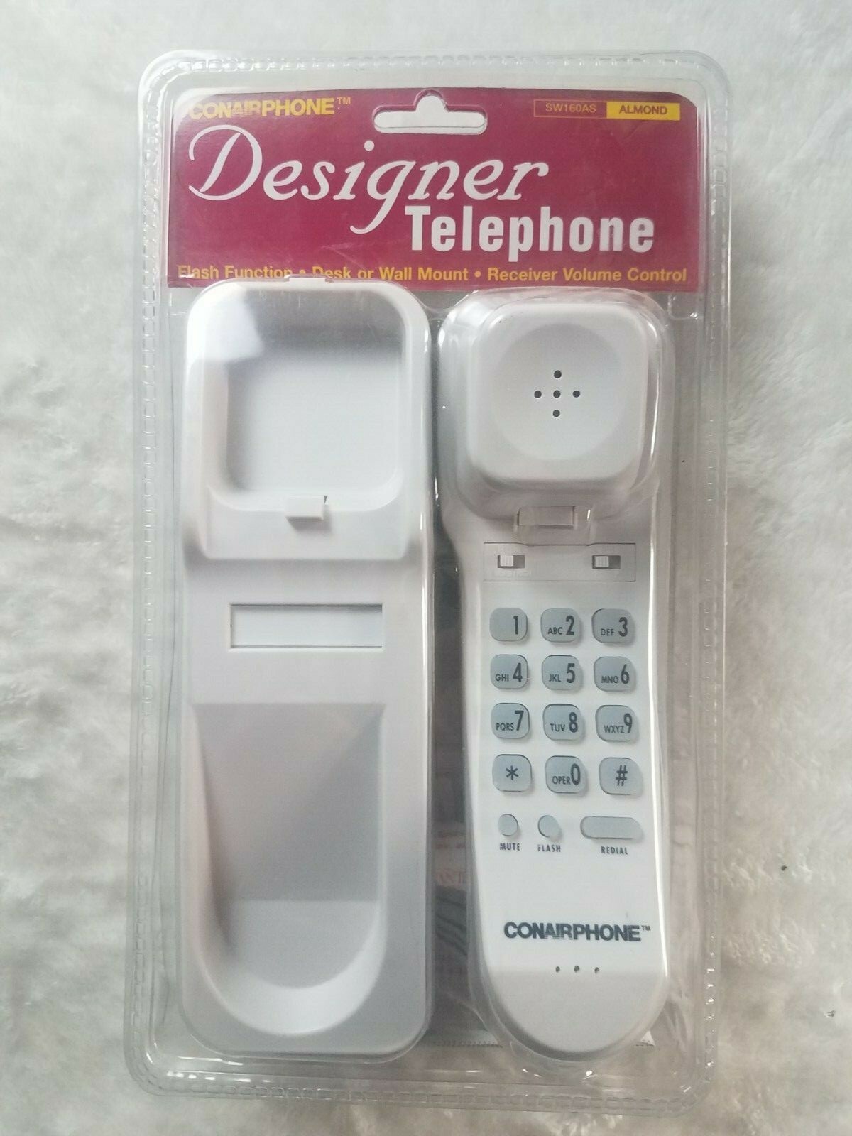 Conairphone Designer Telephone Wall or Desk Phone w/ Cord Almond ...