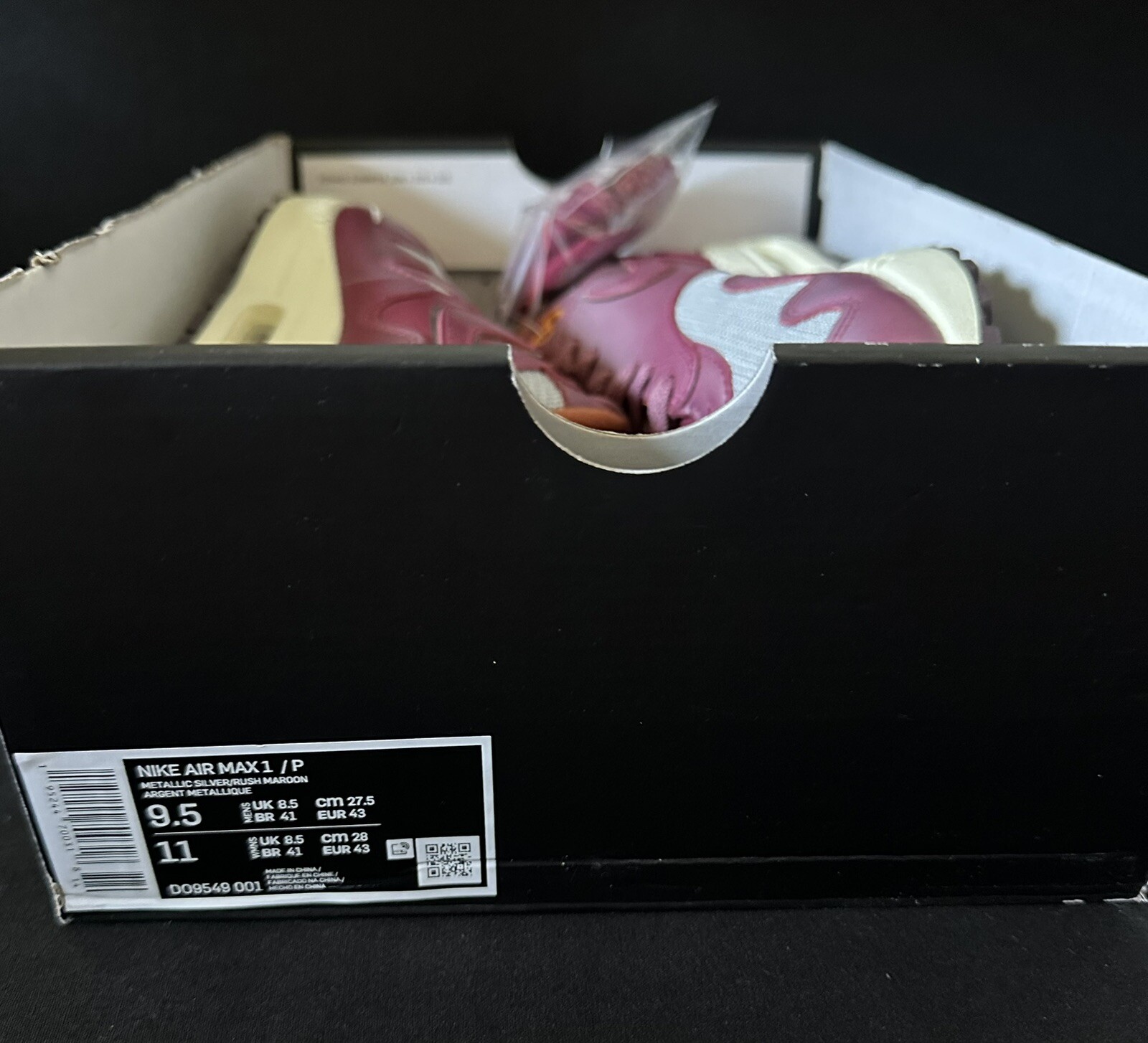 Nike Air Max 1 Patta Waves Rush Maroon Men Size Multi New OG Box Rare ...