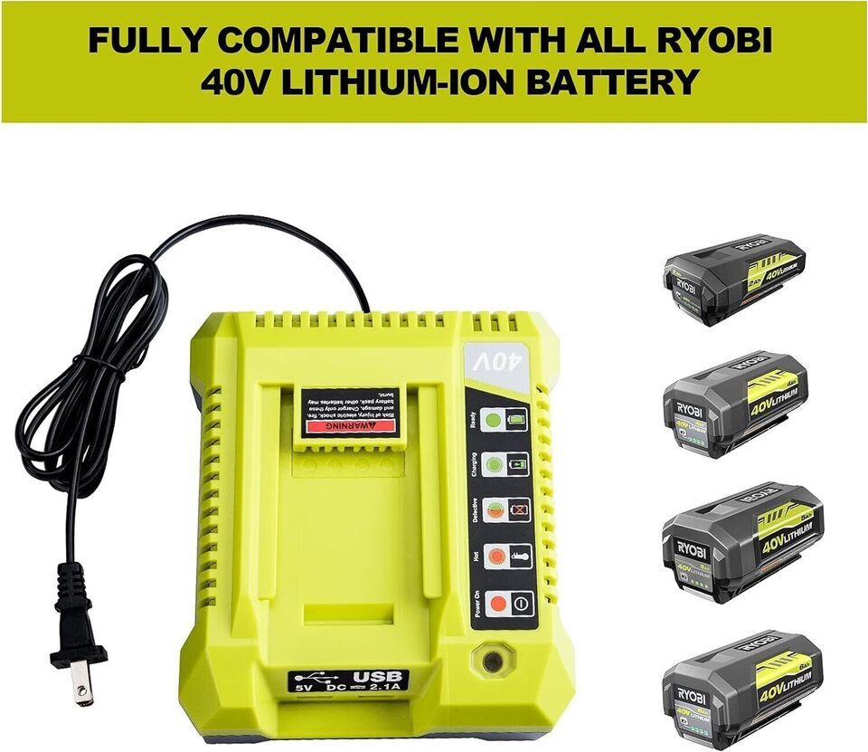 for Ryobi 40V Battery 6.0Ah fit for Ryobi 40V Cordless Power Tools ...