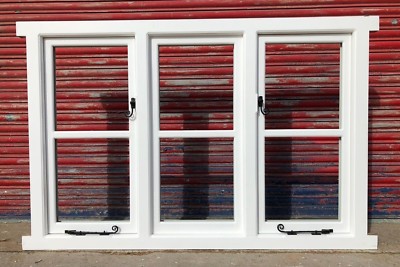 Wooden Cottage Style Triple Casement Window! Glazed! Made to measure ...