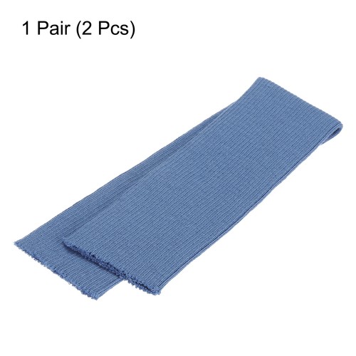 1 Pair Elastic Cuffs Ribbed Trims Cotton Rib Cuff for Sewing Azure Blue ...