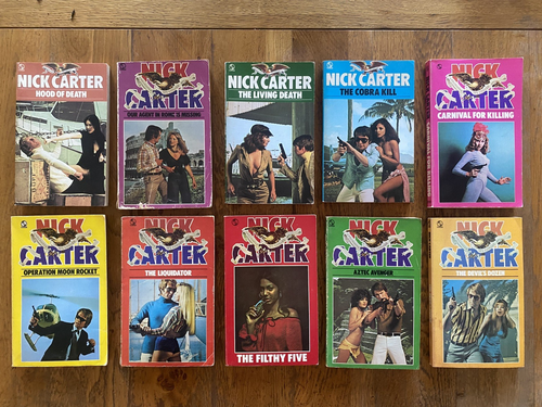 Nick Carter: Vintage books x 10 (bundle/job lot 1): Tandem / 1970s ...