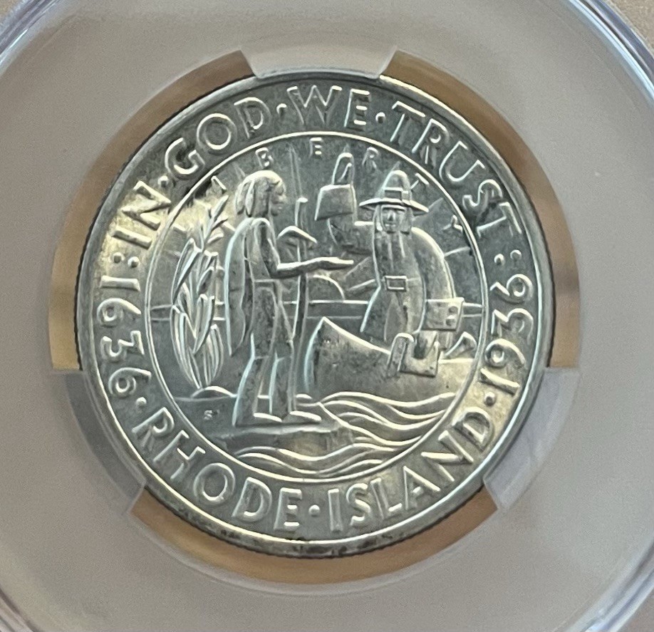 1936-S CAC MS65 Rhode Island Commemorative Silver Half Dollar | eBay