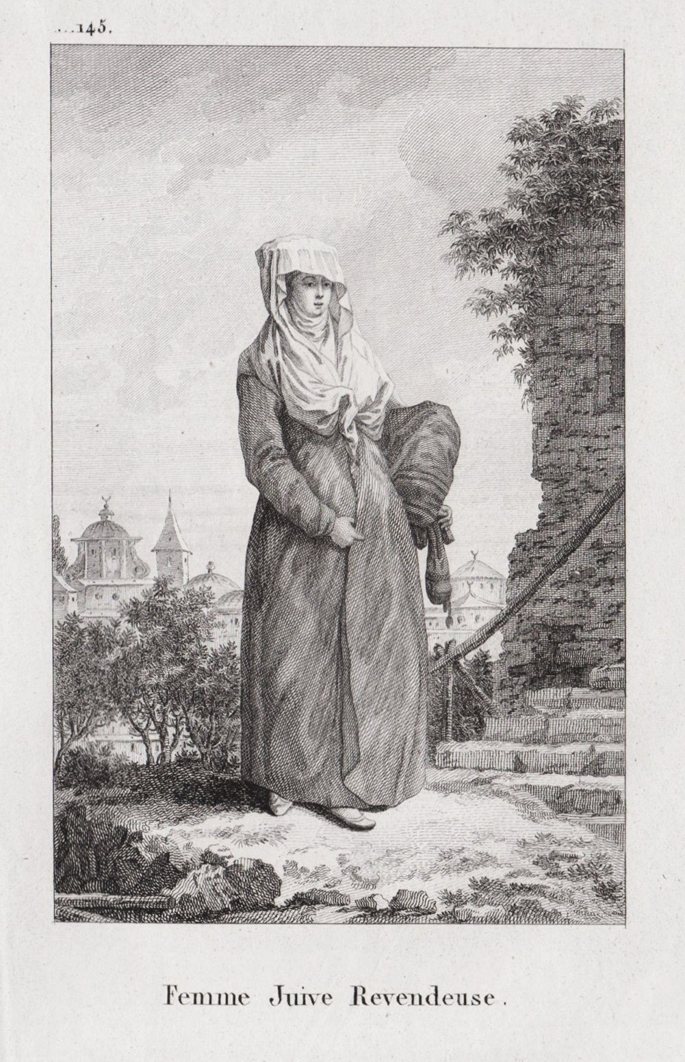 Jewish Woman Judaica Jew Jude Jews Orient Costumes Engraving Choiseul ...