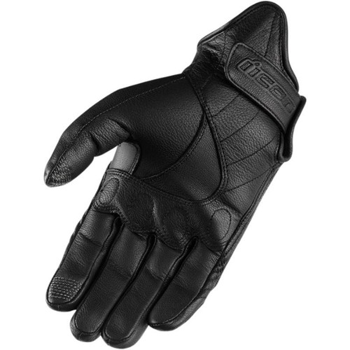 ICON Pursuit Classic Motorcycle Mens Gloves Leather Short Cuff Knuckle ...