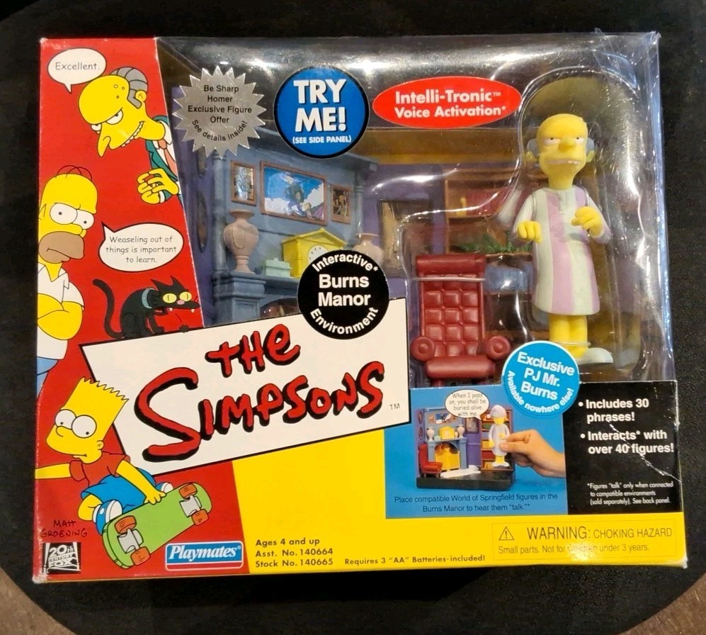 The Simpsons World Of Springfield PJ Mr Burns Manor Interactive ...