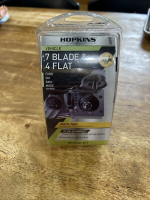 Hopkins 40955 Multi Tow 7 Way RV/4 Flat Trailer Connector Wiring Kit ...