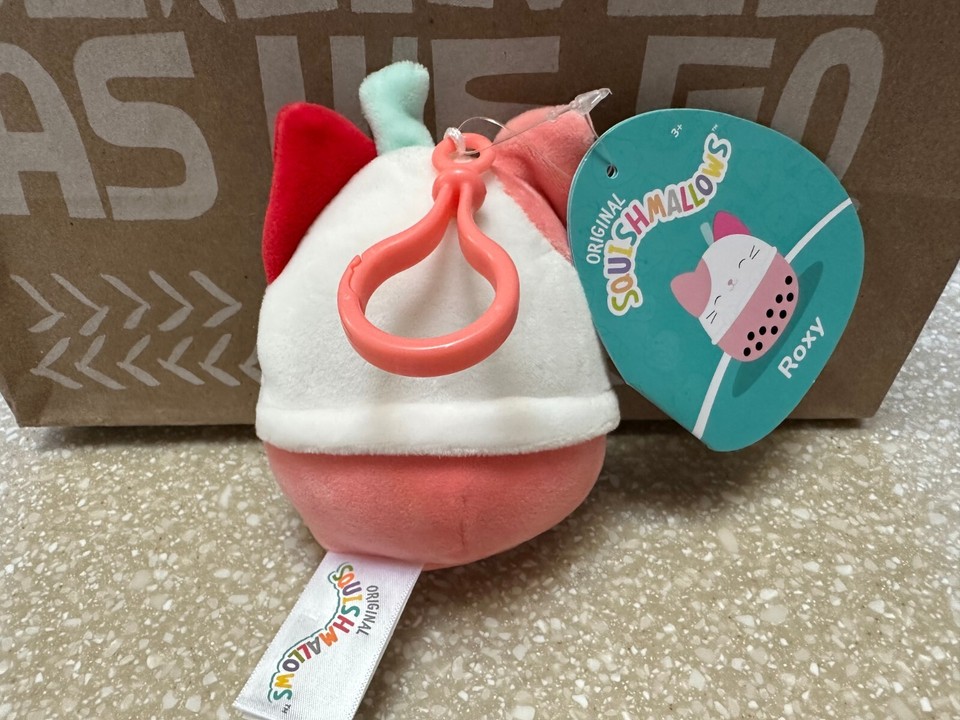 Roxy the Boba Cat Squishmallow Clip 3.5” RARE NWT | eBay