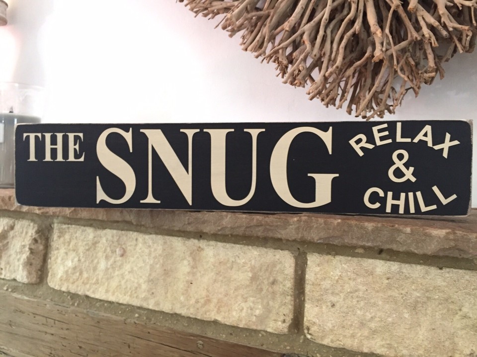 Snug Sign The Snug Wooden Vintage Style Home Garden Plaque Room Cozy ...