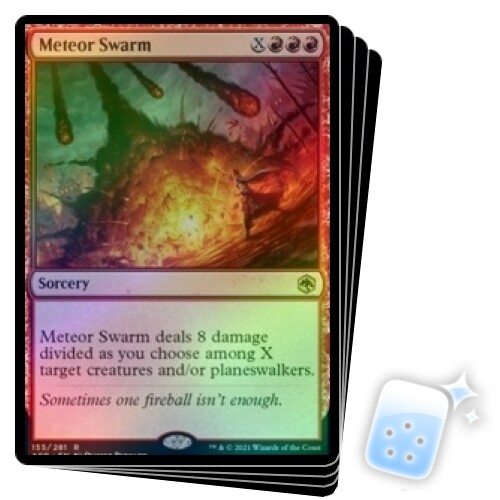 FOIL METEOR SWARM X4 Adventures In The Forgotten Realms AFR Magic MTG ...