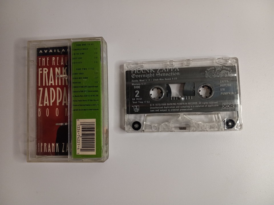 Frank Zappa - Overnight Sensation (Cassette Tape, 1989) Barking Pumpkin ...