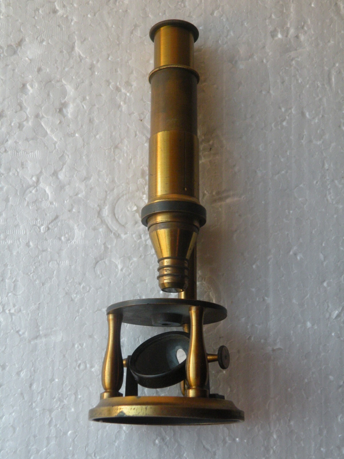 ANTIQUE Vintage Brass French microscope trichinoscope ARTHUR Chevalier ...