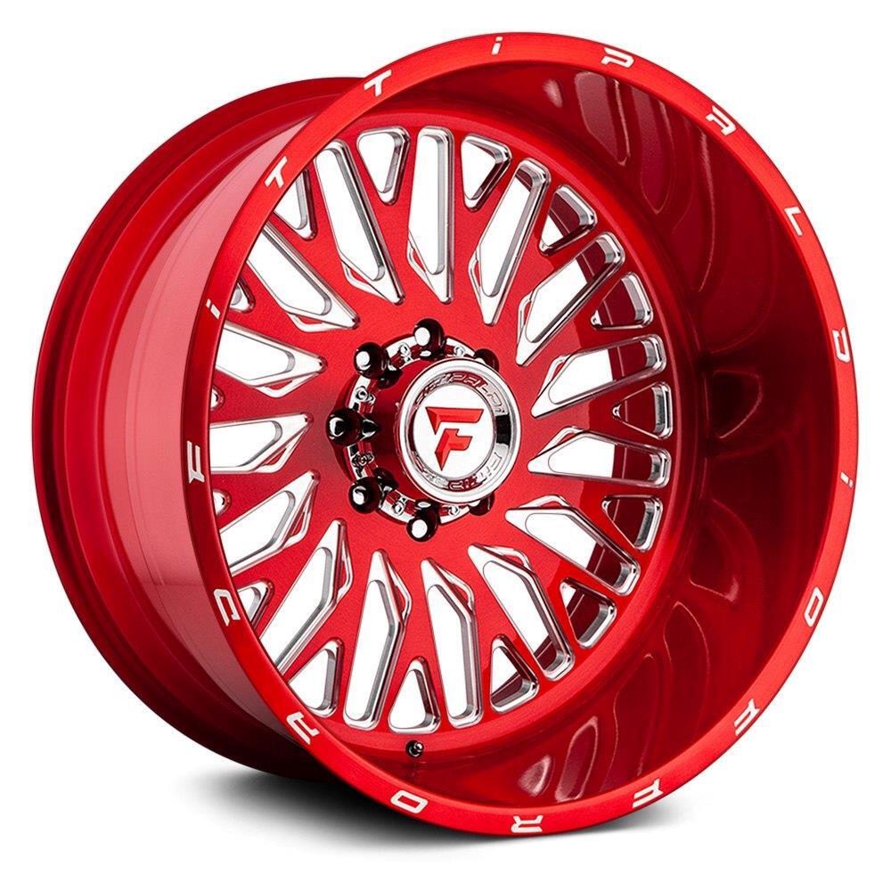 24 inch 24x14 Fittipaldi Offroad FTF07 Red Tint wheels rims 6x5.5 6x139 ...