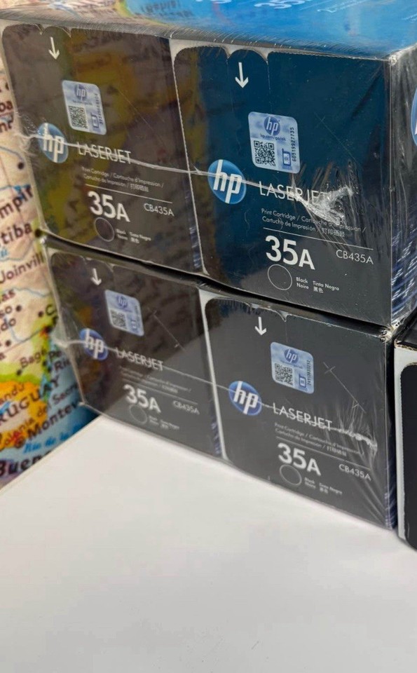 LOT of 4 Genuine, HP 35A LaserJet Toner Cartridge - Black **SEALED** | eBay