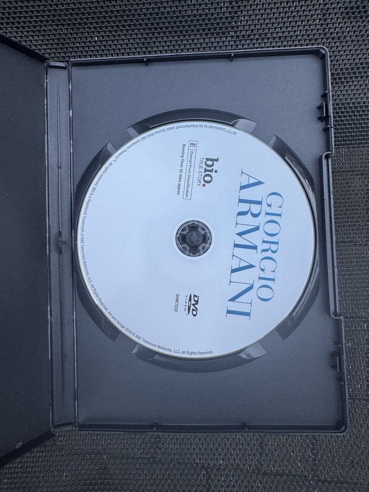 Giorgio Armani DVD An Incredible look at one of the Fashion Industry's ...