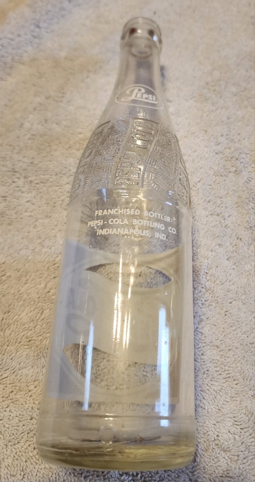 Vintage Pepsi-Cola Bottle 12 fl oz Clear Glass Soda Bottle Retro ...