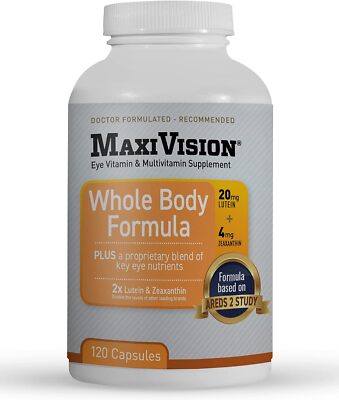 MaxiVision® AREDS 2 Whole Body Formula Eye Vitamins Lutein 120ct. | eBay