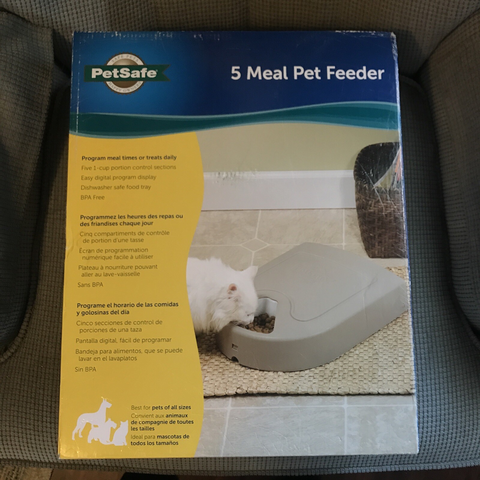 New PetSafe 5 Meal Automatic Feeder, Dog and Cat Dry Food Dispenser ...