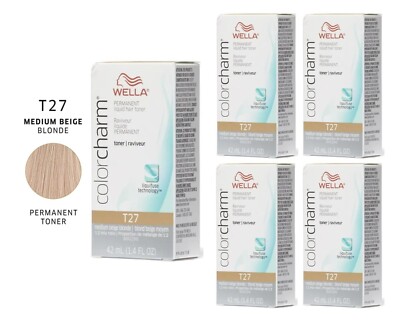 Wella Color Charm T27 Medium Beige Blonde Permanent Hair Toner 1.4oz ...