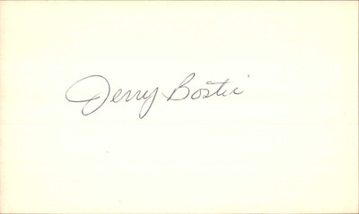 Jerry Bostic Signed 3x5 Index Card Cut 1972-78 Tucson Toros Tulsa ...