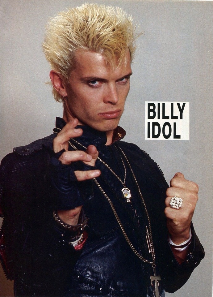 Billy Idol On Motorcycle Name Repeat Women's Muscle Tank T Shirt Punk Rock | eBay