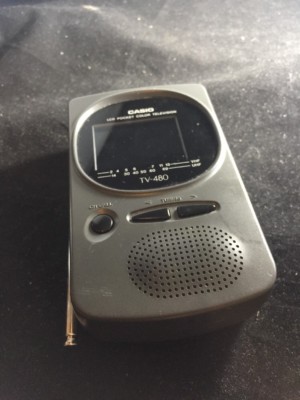 Vintage Casio Personal Portable Pocket LCD Color TV Model TV-480 Turns ...