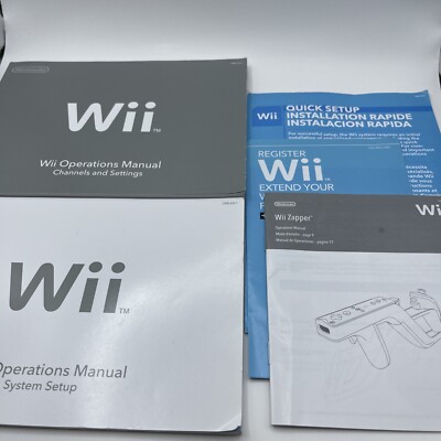 Nintendo Wii Operations Manual Channels & Settings and Manual System ...