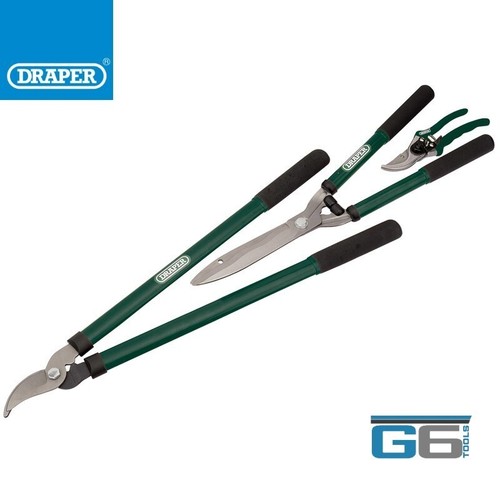DRAPER GARDEN SHEARS BYPASS LOPPER SECATEUR SET GARDEN CUTTING TRIMMING ...
