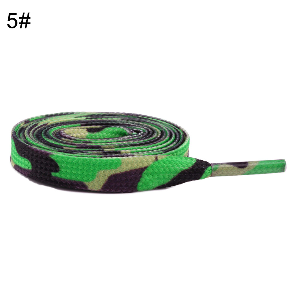 50/80/100/120cm Camouflage Stripe Colorful Sneaker Shoelaces Flat Shoe ...