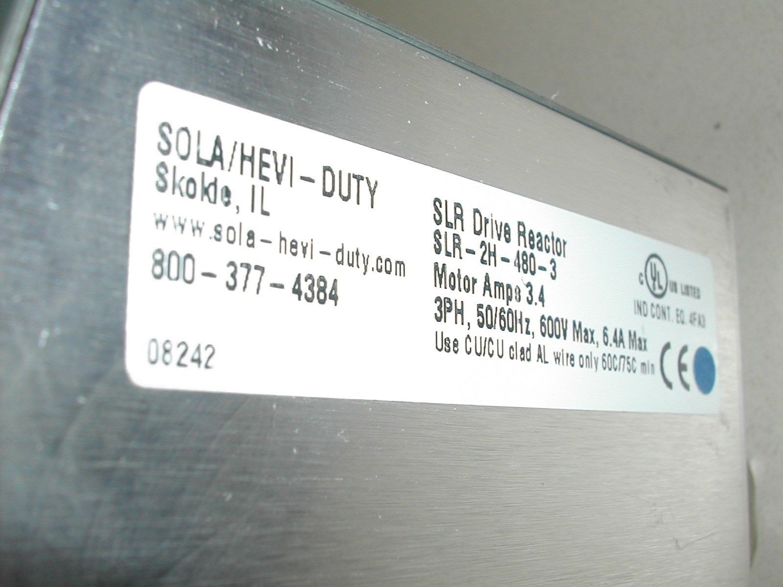 SOLA SLR-2H-480-3 SLR Line Reactor Used Nice R6 | eBay