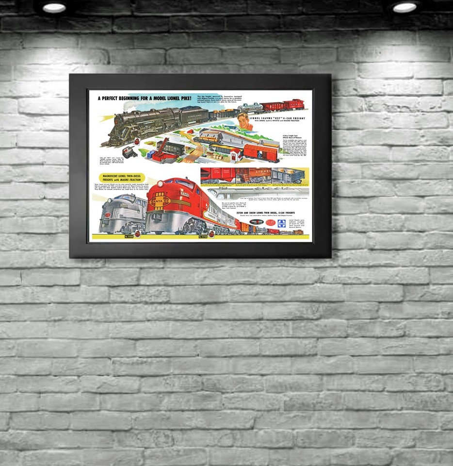 Lionel Trains 1951 Model Railroad Vintage-Style Advertising Poster | eBay