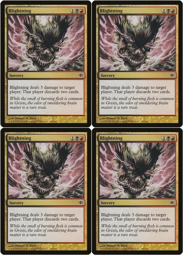 Blightning X4 Shards of Alara MTG Magic the Gathering Excellent 2Fire ...