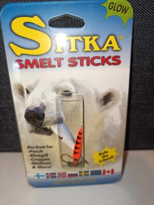 Sitka Smelt Sticks 25 mm size Ice fishing jig - 250 red glow | eBay