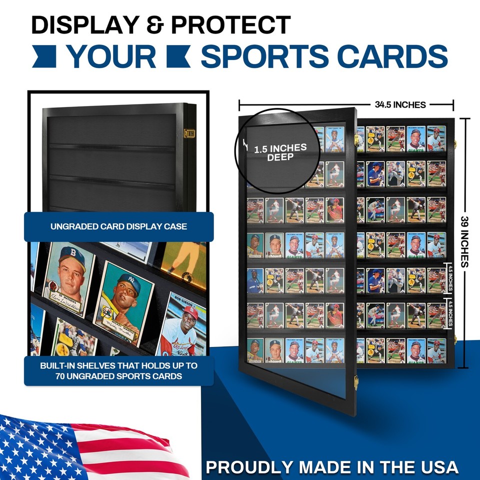Card Display Case DEEP / Wallmount Card Display Case 100% UV 70 Card ...