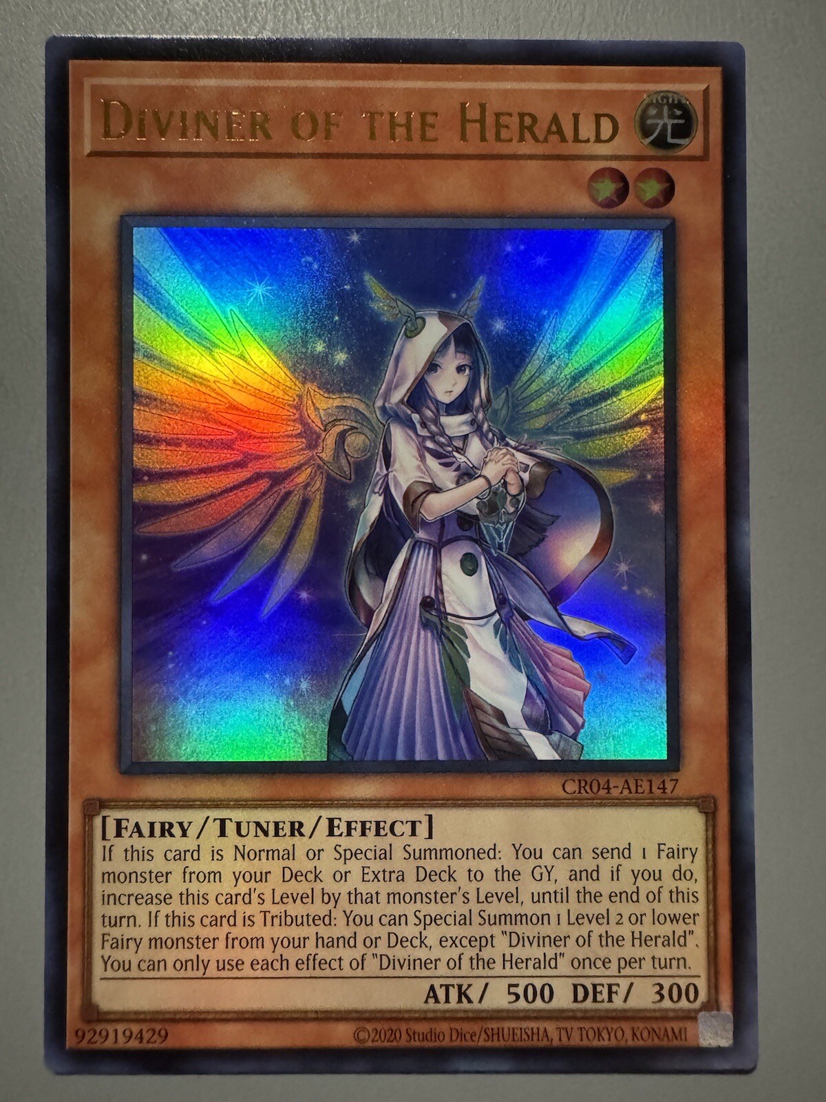 YUGIOH DIVINER OF THE HERALD ASIA ENGLISH EDITION CR04-AE147 ULTRA RARE ...