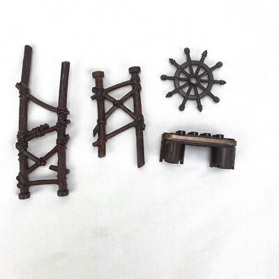 Mega Bloks Pyrates 3620 Ladders Bench Steering Wheel Helm Pirate Ship ...